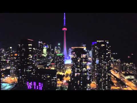 Toronto Skyline at Night - YouTube