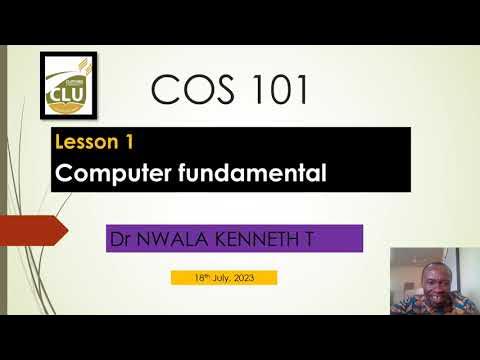 Lesson 1 on Topic 1 of Computer Fundamental - YouTube