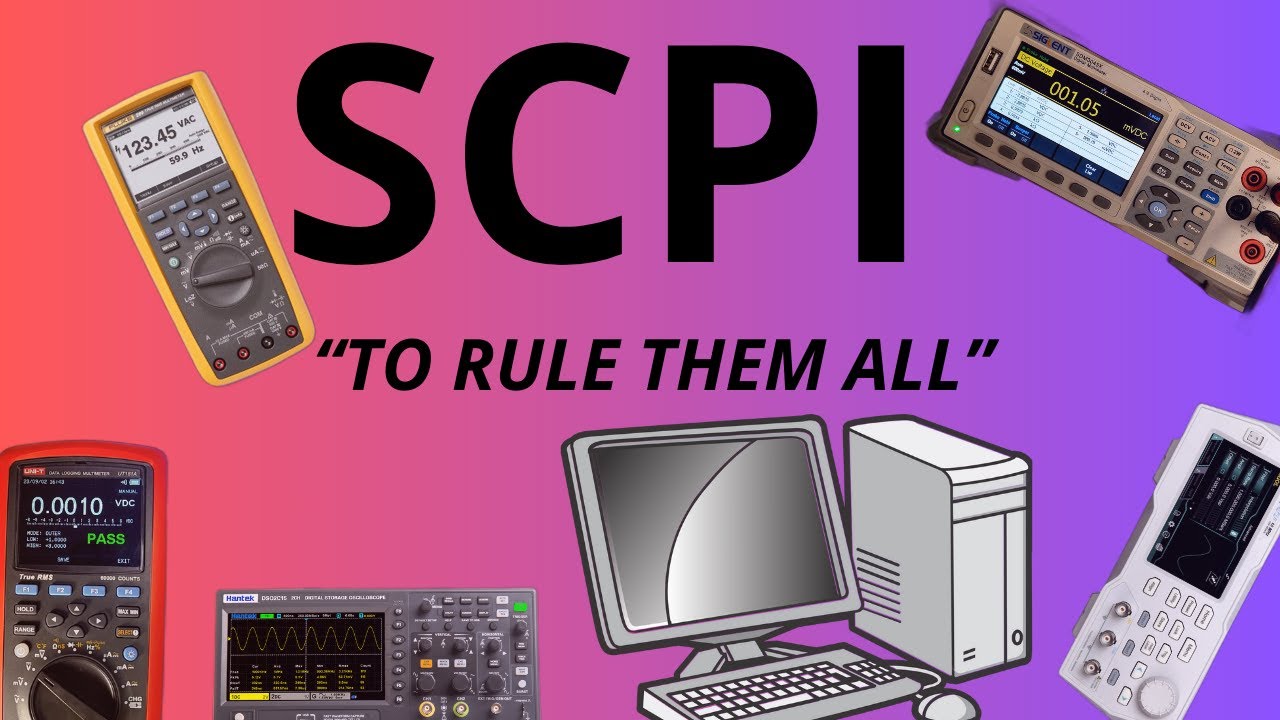 SCPI multímetro osciloscopio control PC - YouTube