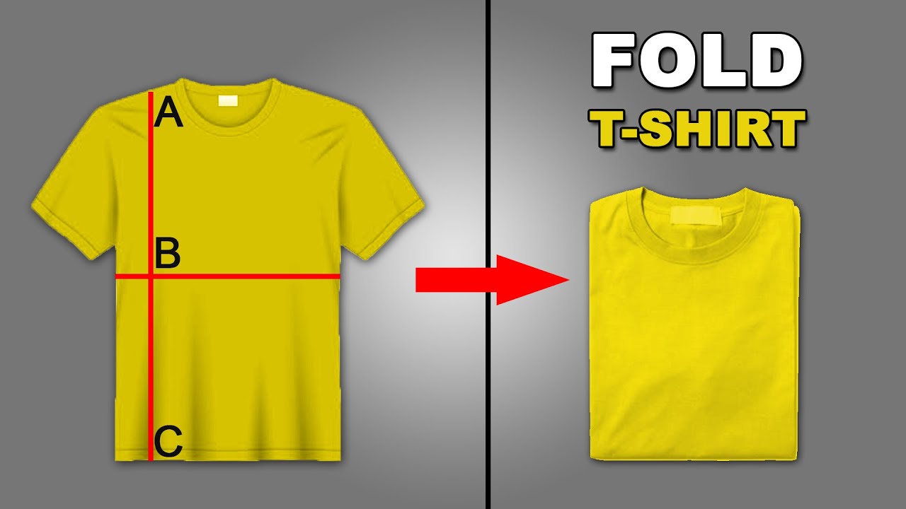 How to Fold a T-Shirt for travel (Save Space) | Folding a T-Shirt | # ...