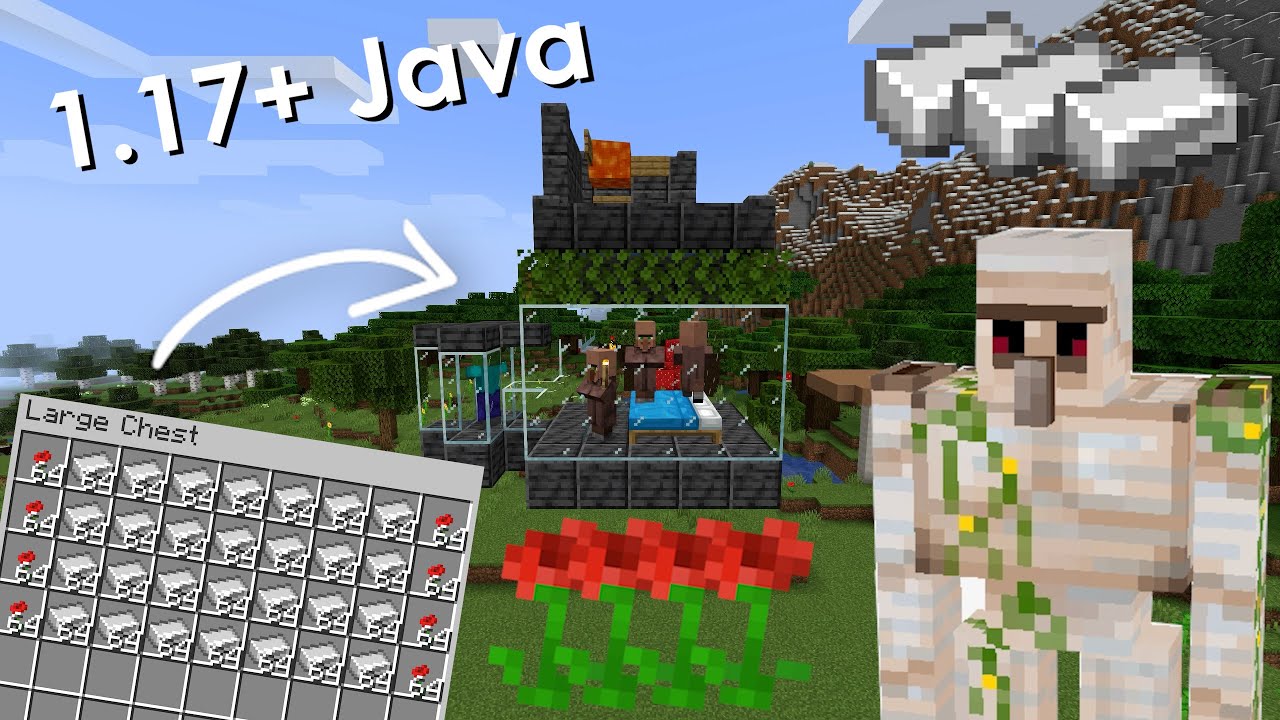 Minecraft Super Easy Iron Farm Tutorial | 1.17+ | Java Edition - YouTube