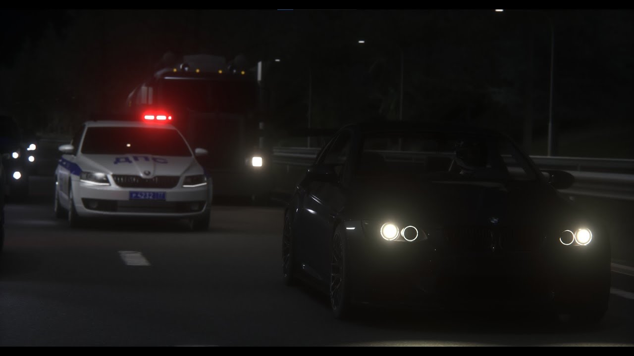 Погоня за BMW M3 E92. Skoda Octavia ДПС - ASSETTO CORSA CIS - YouTube