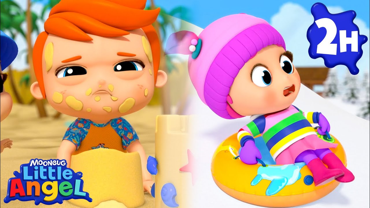 Summer VS Winter 🏖️☃️ | Little Angel 2 HOUR Compilation | Home Learning ...