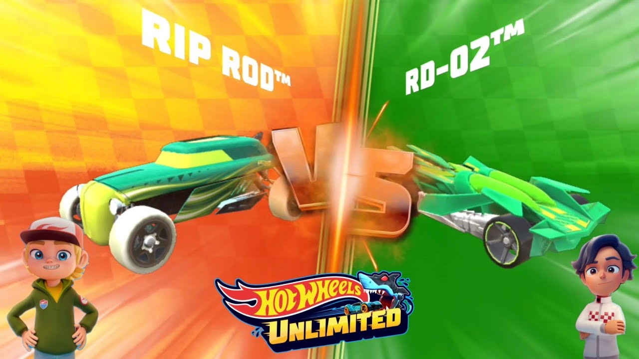 Hot Wheels Unlimited Monster Truck - Let's Race Rip Rod Vs RD02 In My ...