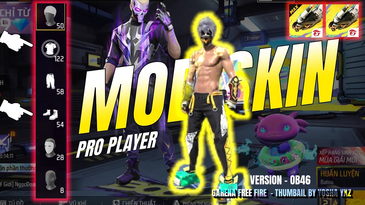 Mod Skin Free Fire Gói Đồ Pro Player V14 Mới Nhất OB46 - Antiban Dành ...