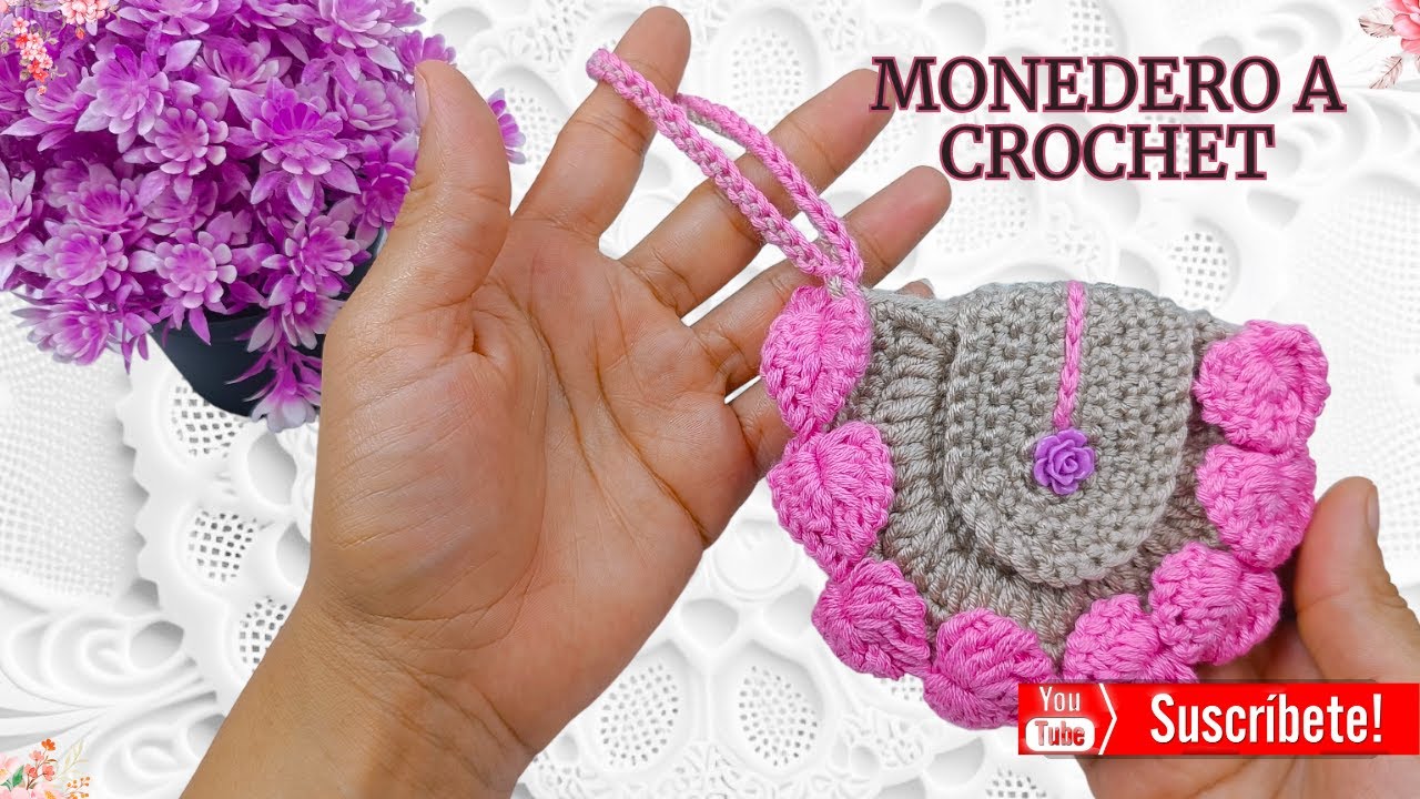😍 GENIAL hermoso monedero tejido a crochet paso a paso / Crochet Coin ...