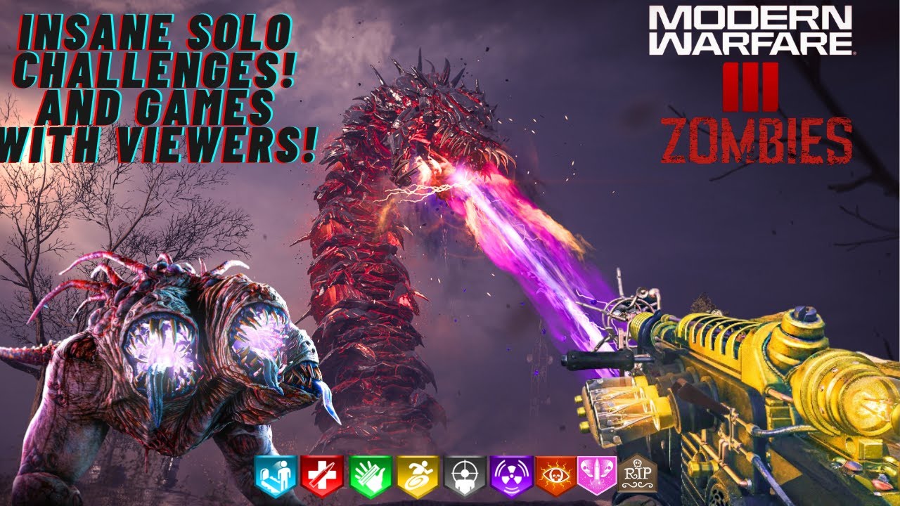 CRAZY SOLO Challenges and Games Viewers in MW3 Zombies! - YouTube