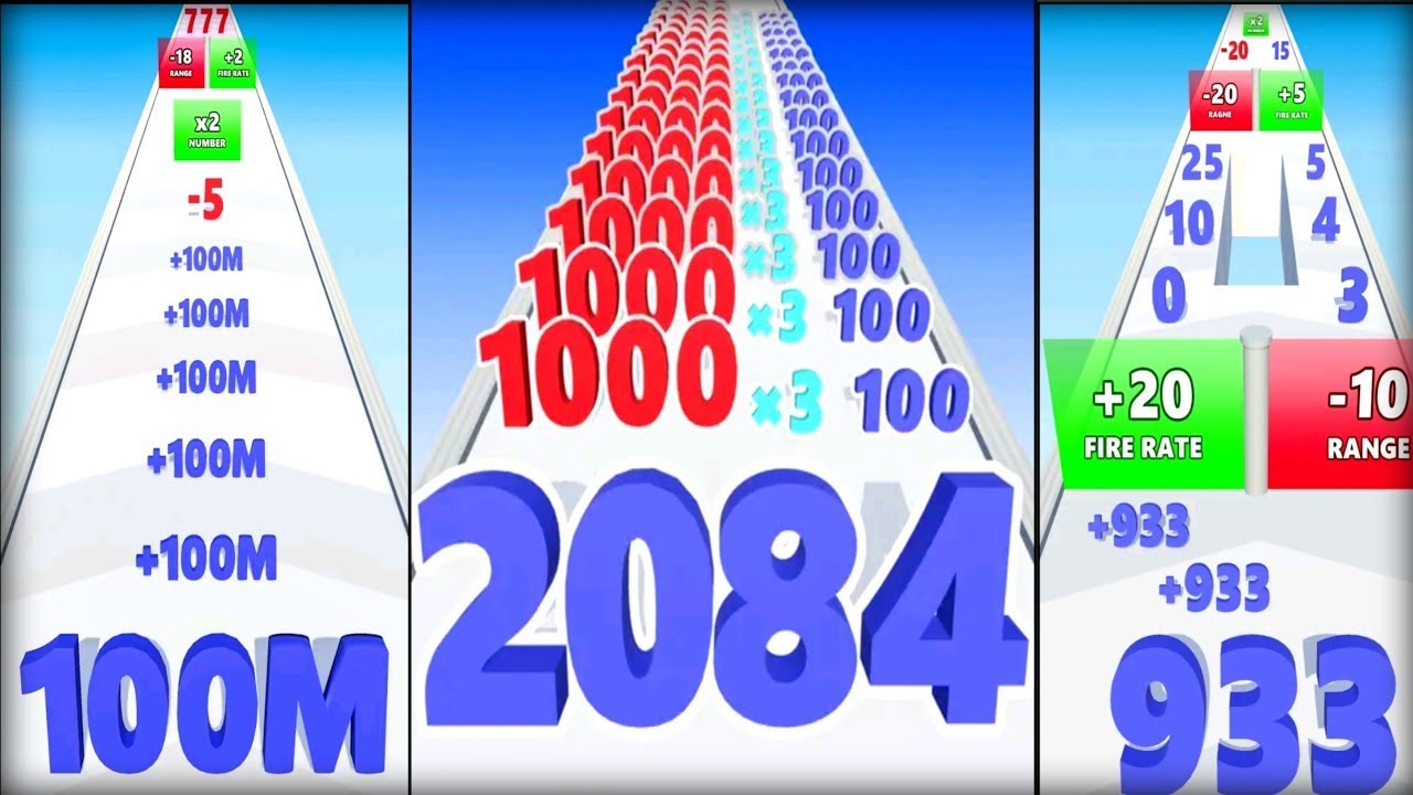 Number run shooting master mobile game satisfying asmrgamepaly - YouTube