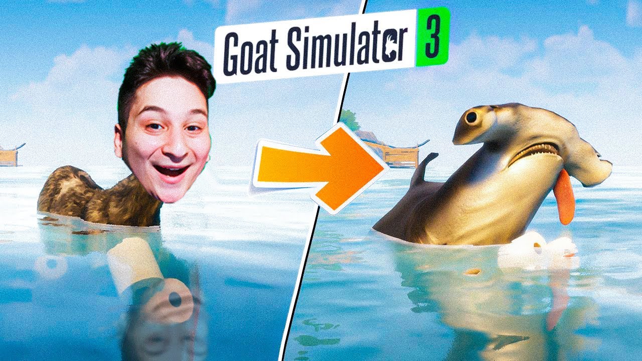 თხა ვიყავი და ზვიგენი გავხდი Goat Simulator 3 Youtube