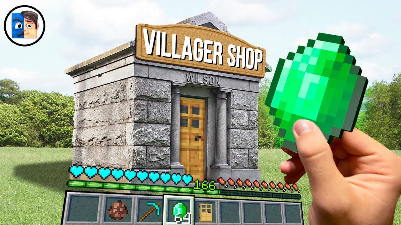 Minecraft in Real Life POV REALISTIC VILLAGER SHOP Minecraft Real POV 創 ...