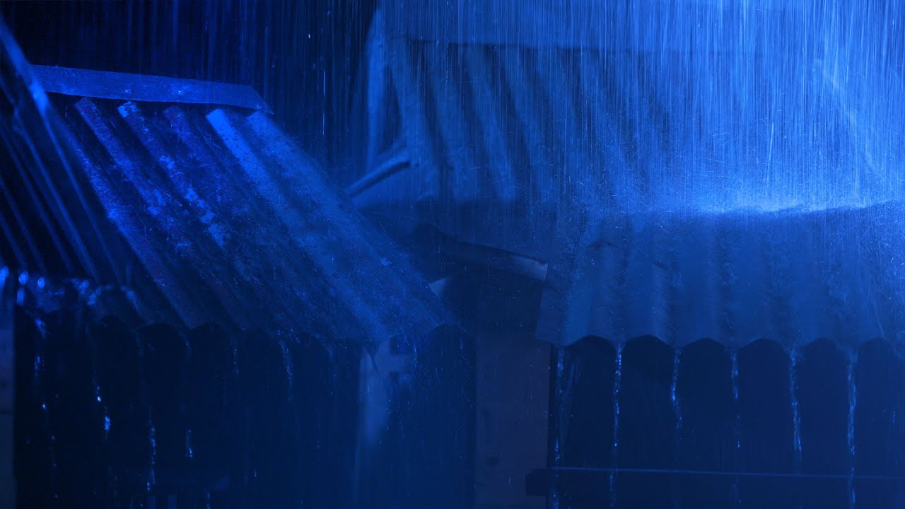 The Sound of Rain Showers In The Middle of The Night, Thunder and ...