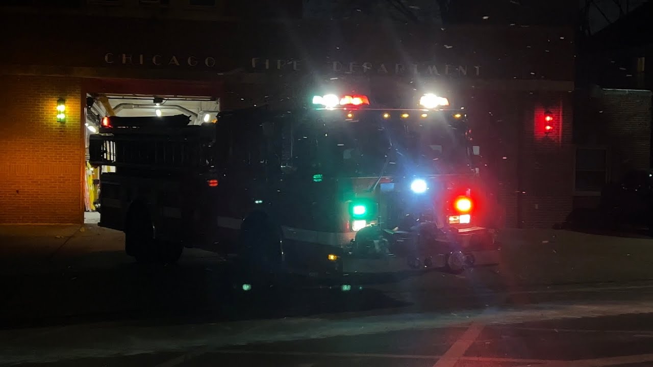 Chicago Fire Department Engine Co. 119 (Spare) Responding To An Unknown ...