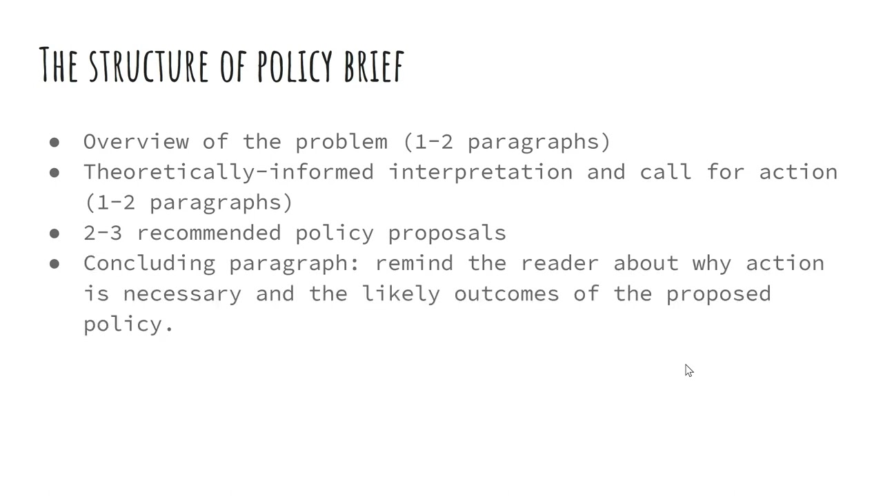 Policy brief writing tutorial 1 - YouTube