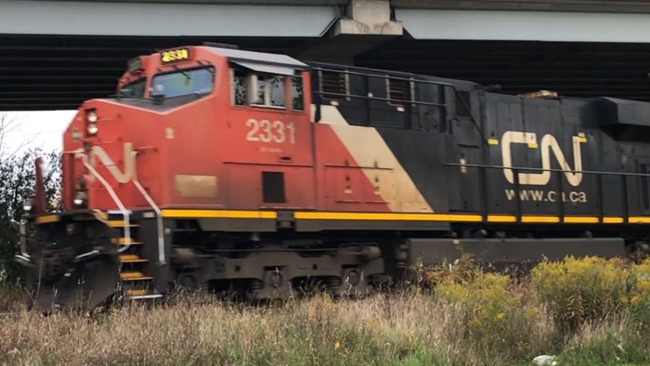 CWR Train CN 2331 at Mile 49 Halton Subdivision October 26 2020 - YouTube