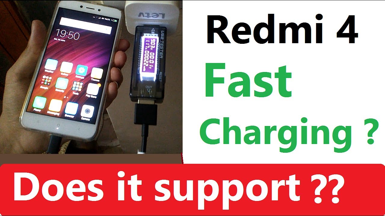 Redmi 4 Fast charging test | does redmi 4 support quick charging/fast ...