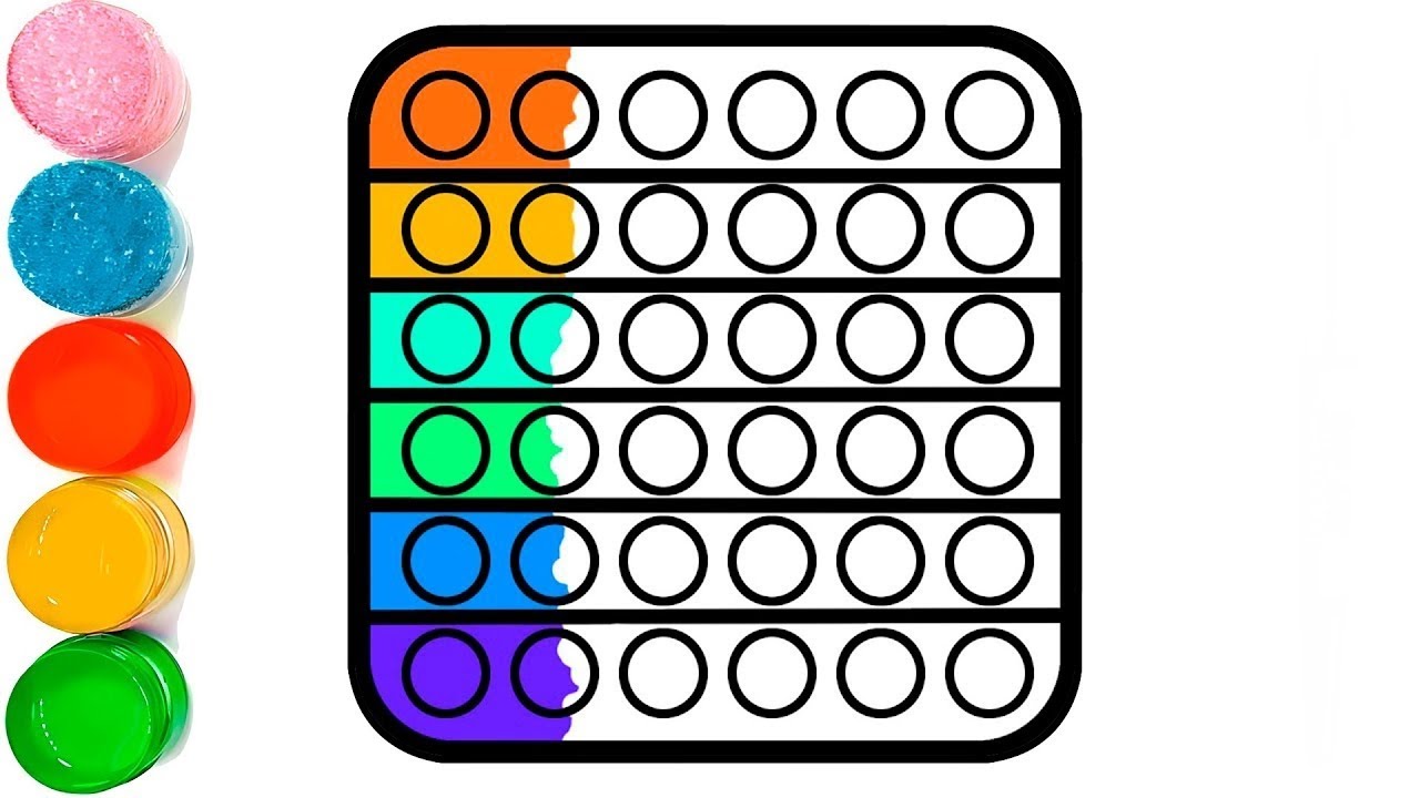 How To Draw a Square Popit Drawing | Square Popit Drawing For Kids ...