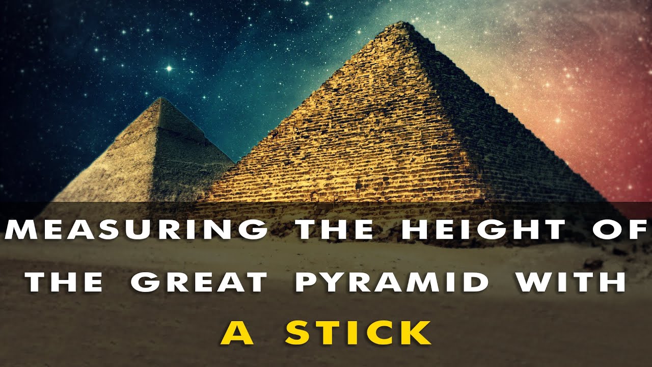 Measuring the height of the great pyramid with a stick - YouTube
