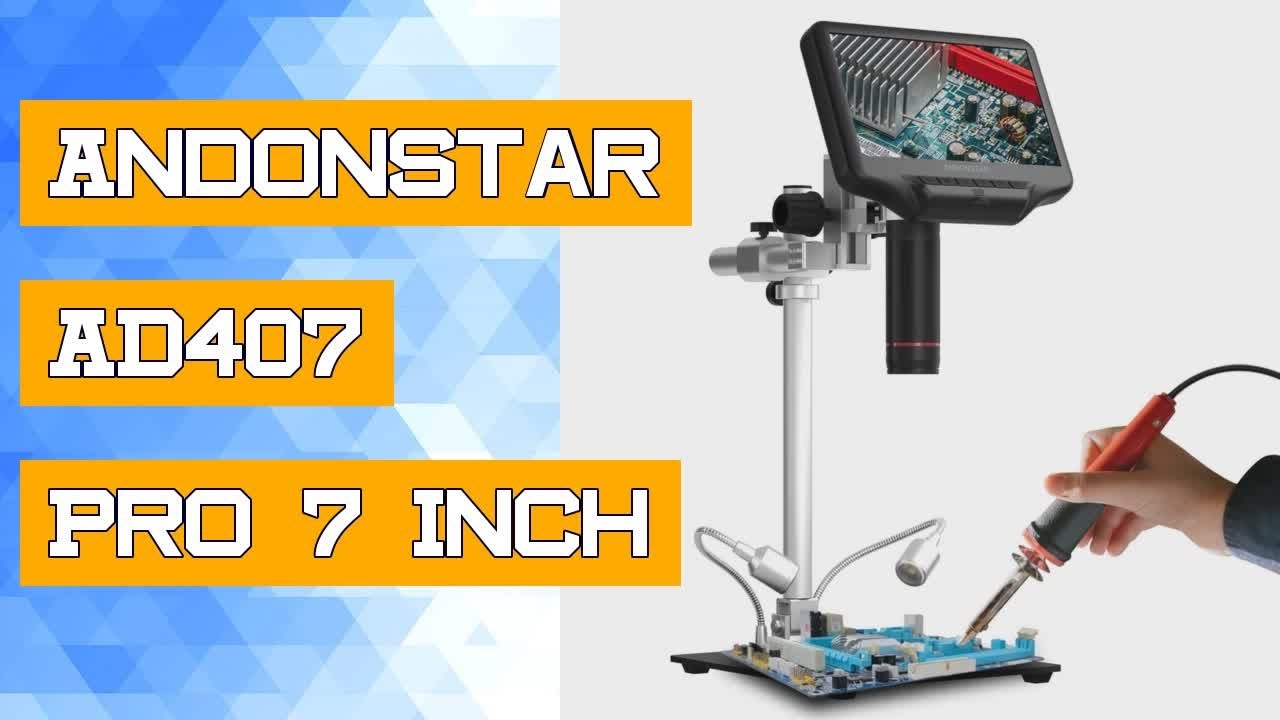 Andonstar AD407 Pro 7 Inch 270X HDMI Digital Microscope,Upgraded 12.5 ...