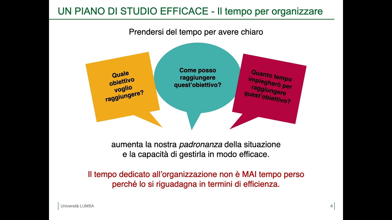 Come organizzare un piano di studio efficace: a cura di Giacomo ...