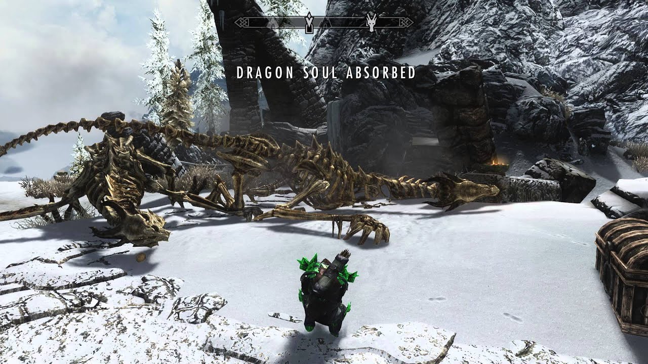 Skyrim PC - Dragon Soul Absorb More Glorious - YouTube