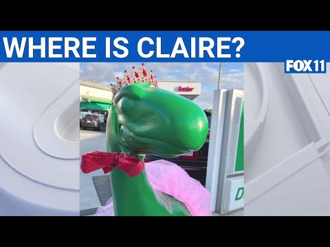 Brentwood landmark 'Dino Claire' stolen  | FOX 11 LA