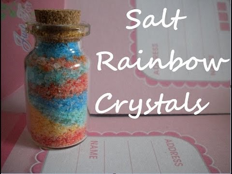 How to make Salt Crystals bottle charm - YouTube