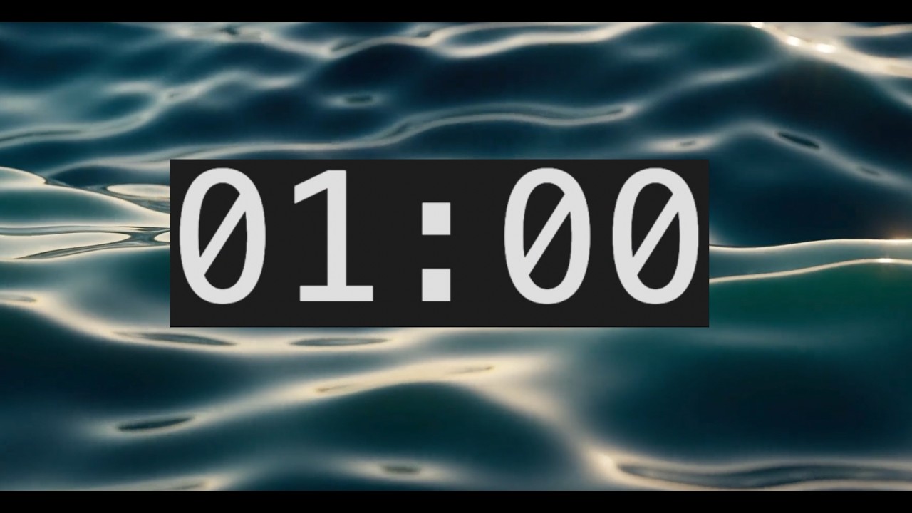 1 Minute Focus Timer | Calm Ocean Background & Relaxing Music - YouTube