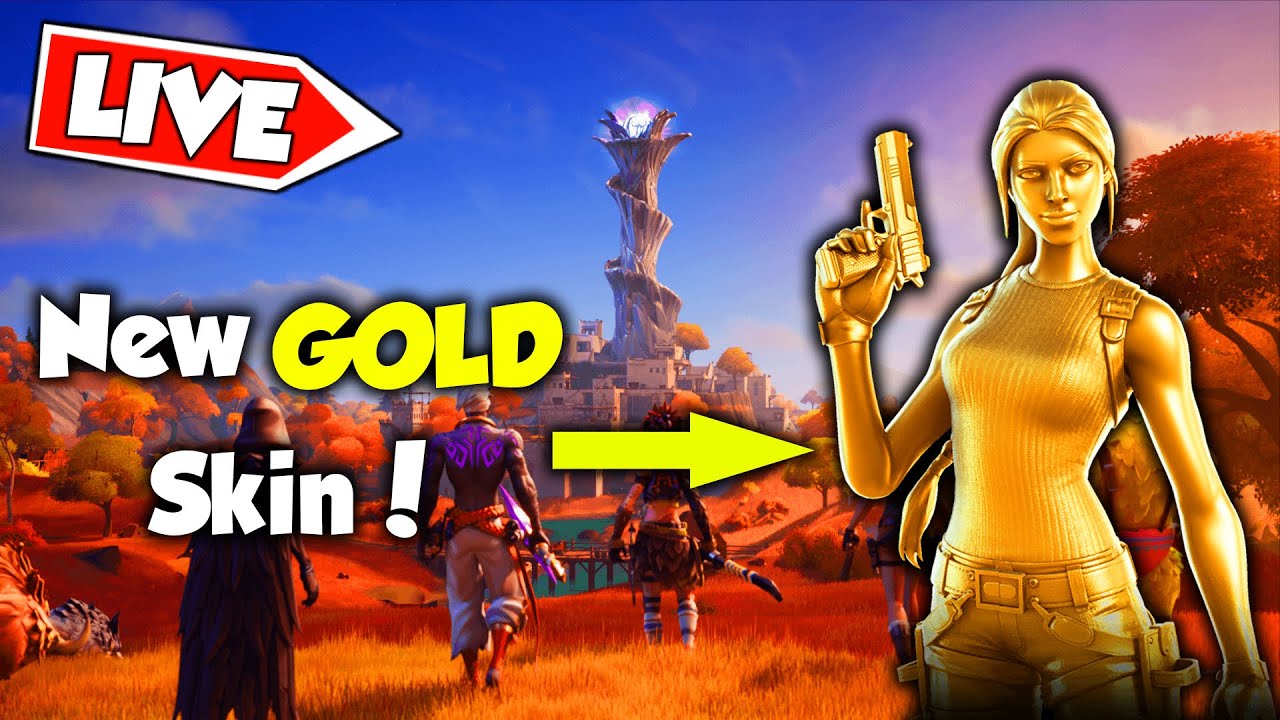 🔴 LIVE - New GOLD Lara Croft Skin | New Update (v16.40) - YouTube
