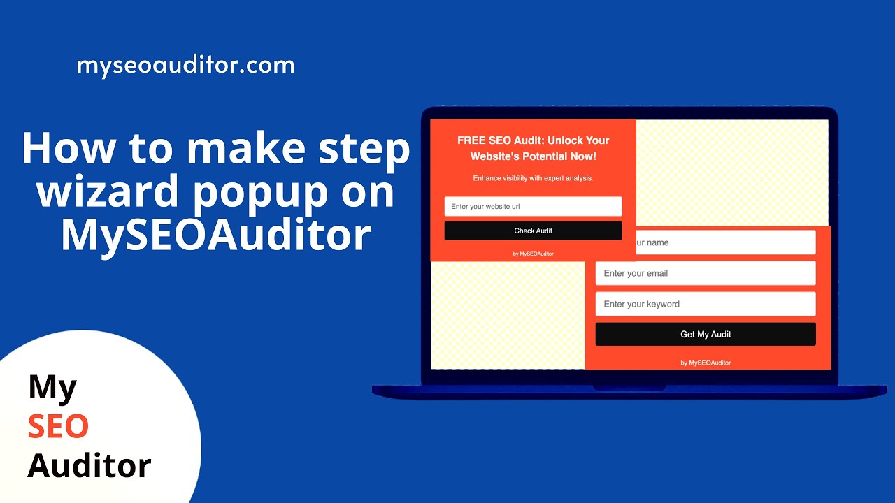 How to make step wizard popup on MySEOAuditor - YouTube