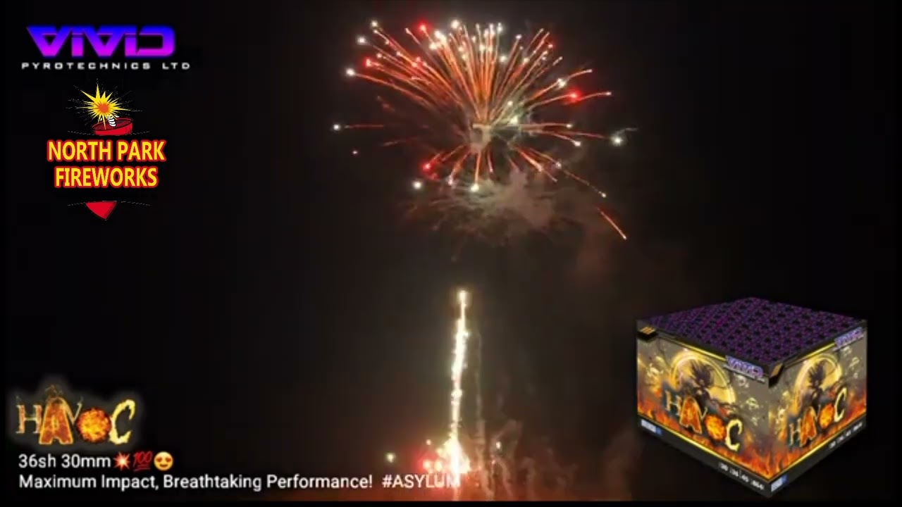 Havoc 36 shot 30mm by Vivid Pyrotechnics @ NORTH PARK FIREWORKS ...