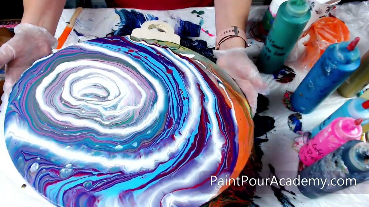 Painting Over a Cracked & Crazed Fluid Art Large Wood Ornament ...