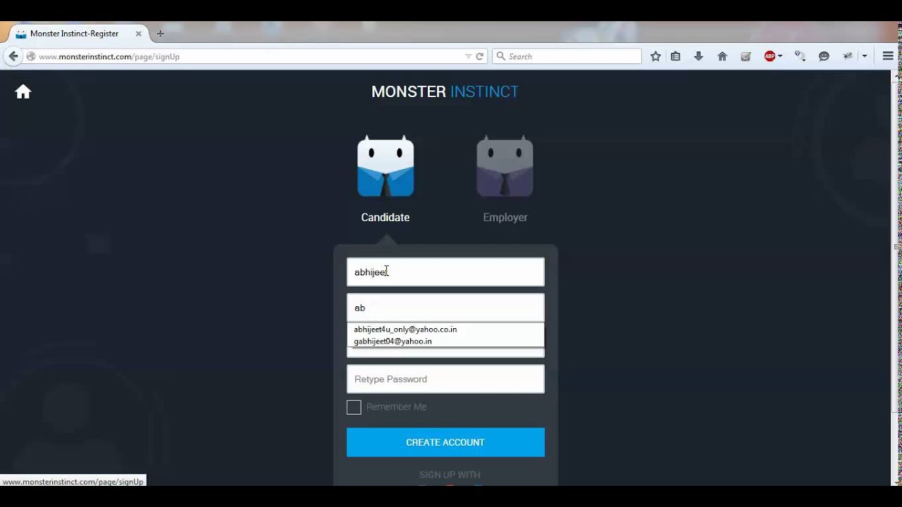 How To Create Account On Monster Instinct - YouTube