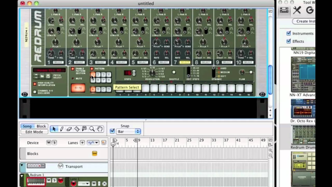 Uso de Redrum en Reason 5 Parte 2 - YouTube
