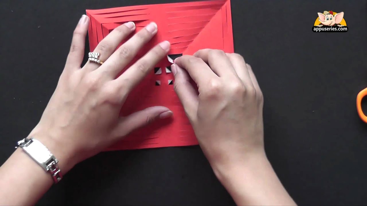 Make a Kirigami Square Window Design in Hindi - YouTube