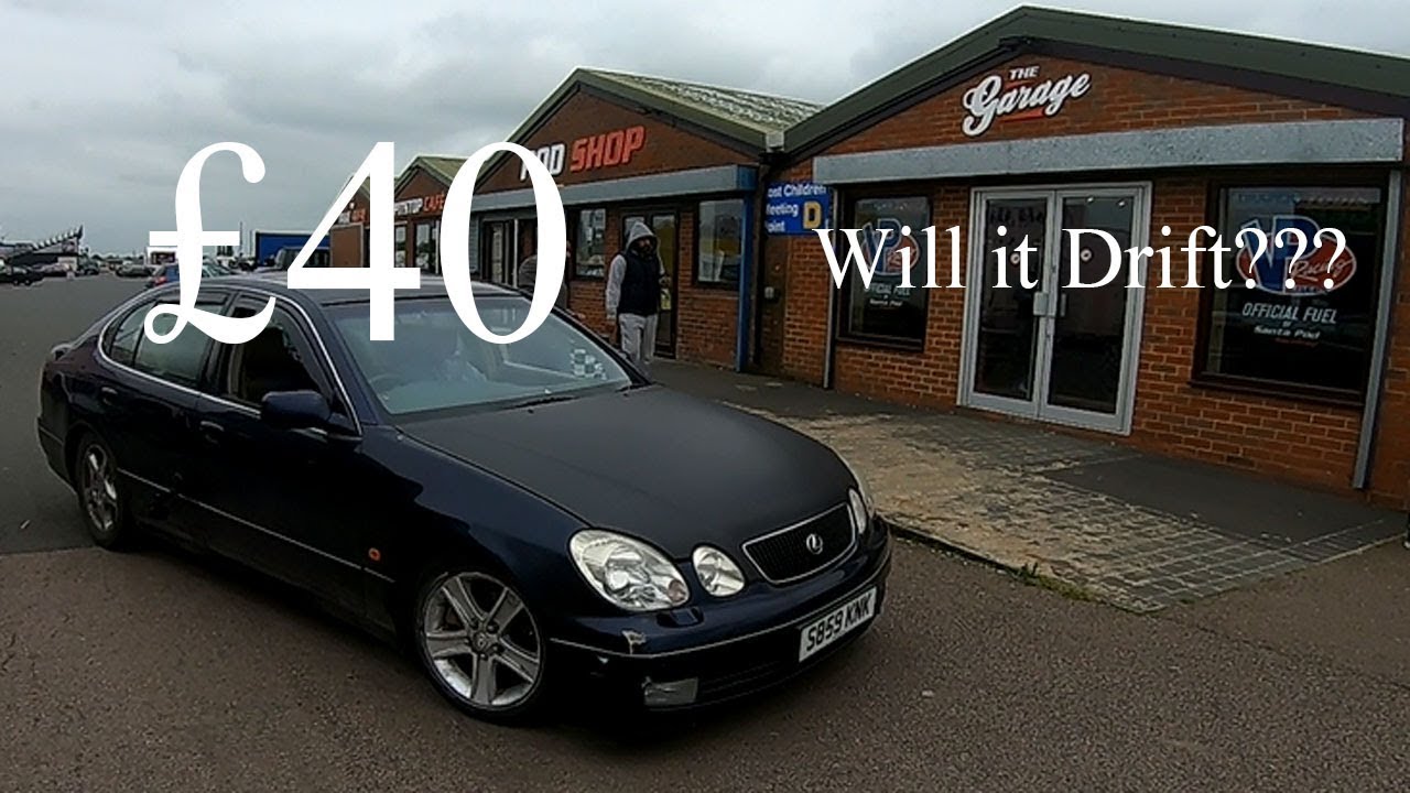 Santa Pod dwyb £40 lexus gs300 will it drift - YouTube