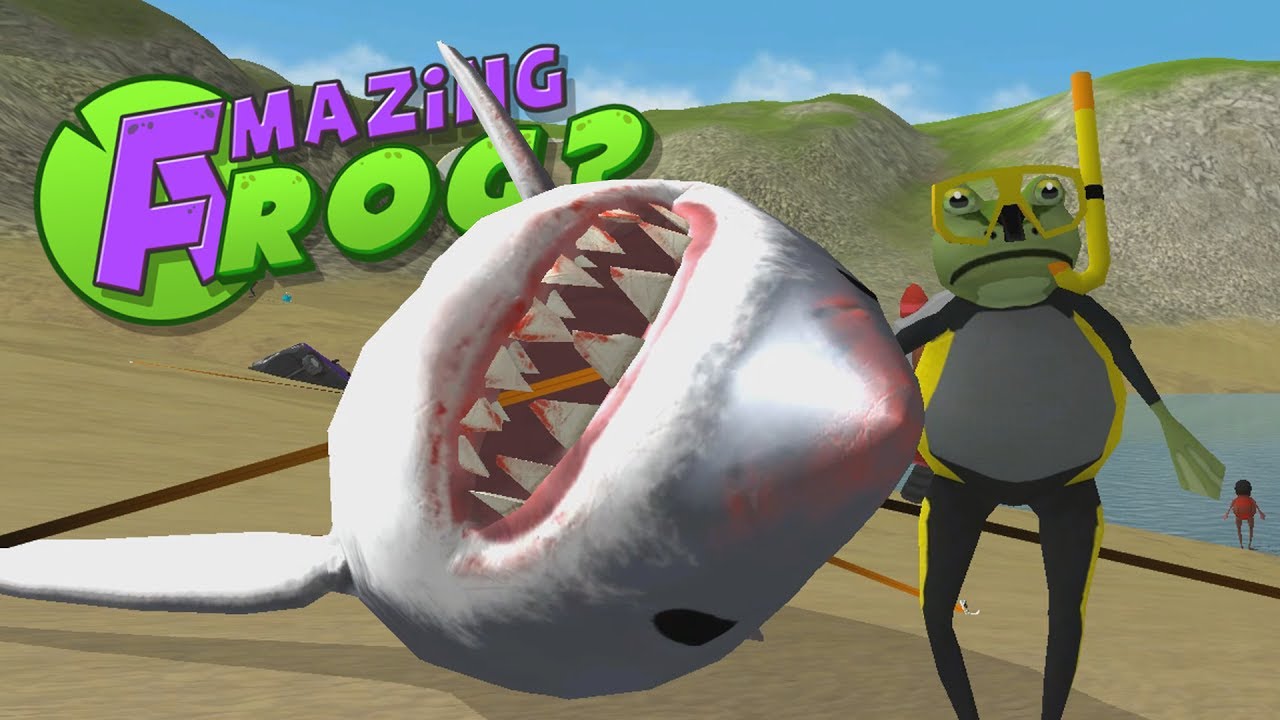 Amazing Frog's Shark Grappling Adventure! - The Amazing Frog Gameplay ...