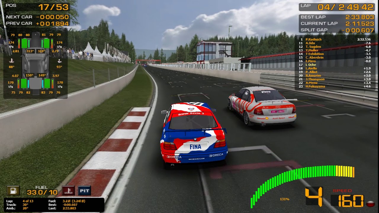 GTR2 Supertouring mod : beautiful race at Spa - YouTube