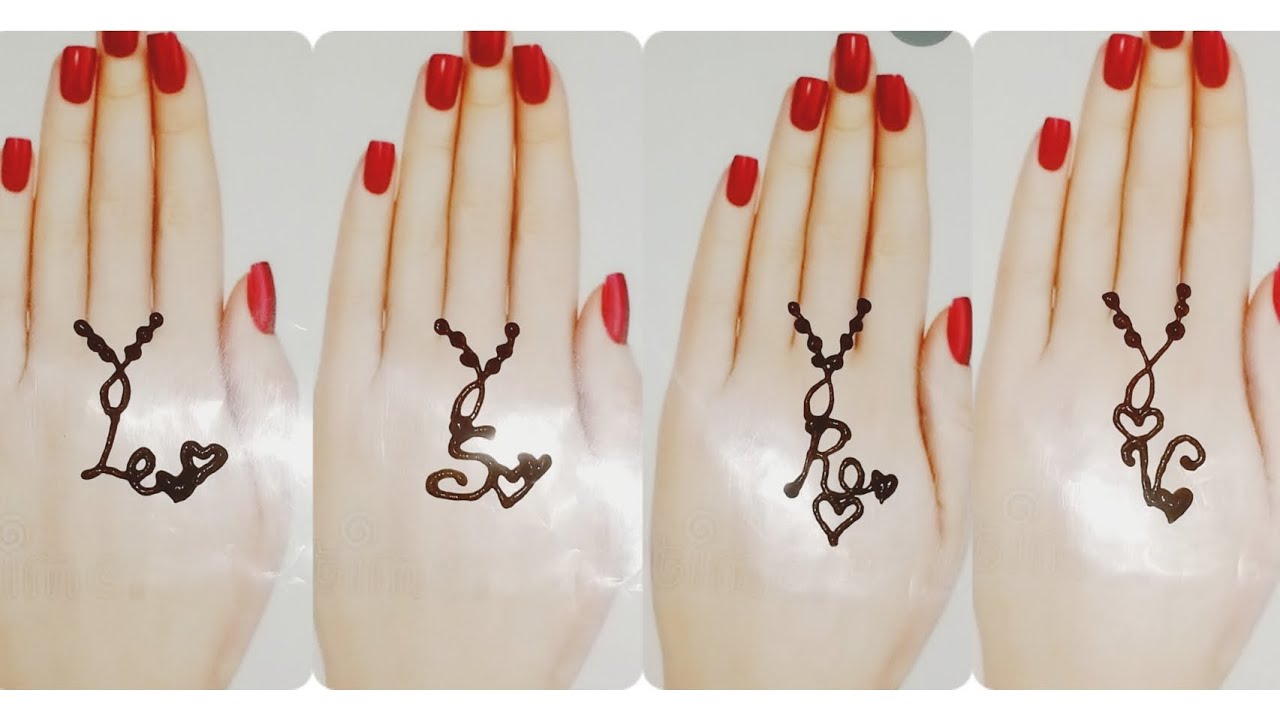simple nd easy àlphabet letter mehndi designs ll easy mehndi designs ...
