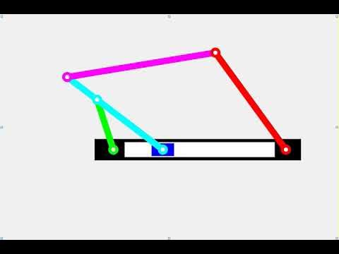 Motion animation using Matlab: Six-link mechanism (slider-crank + four-bar) - YouTube