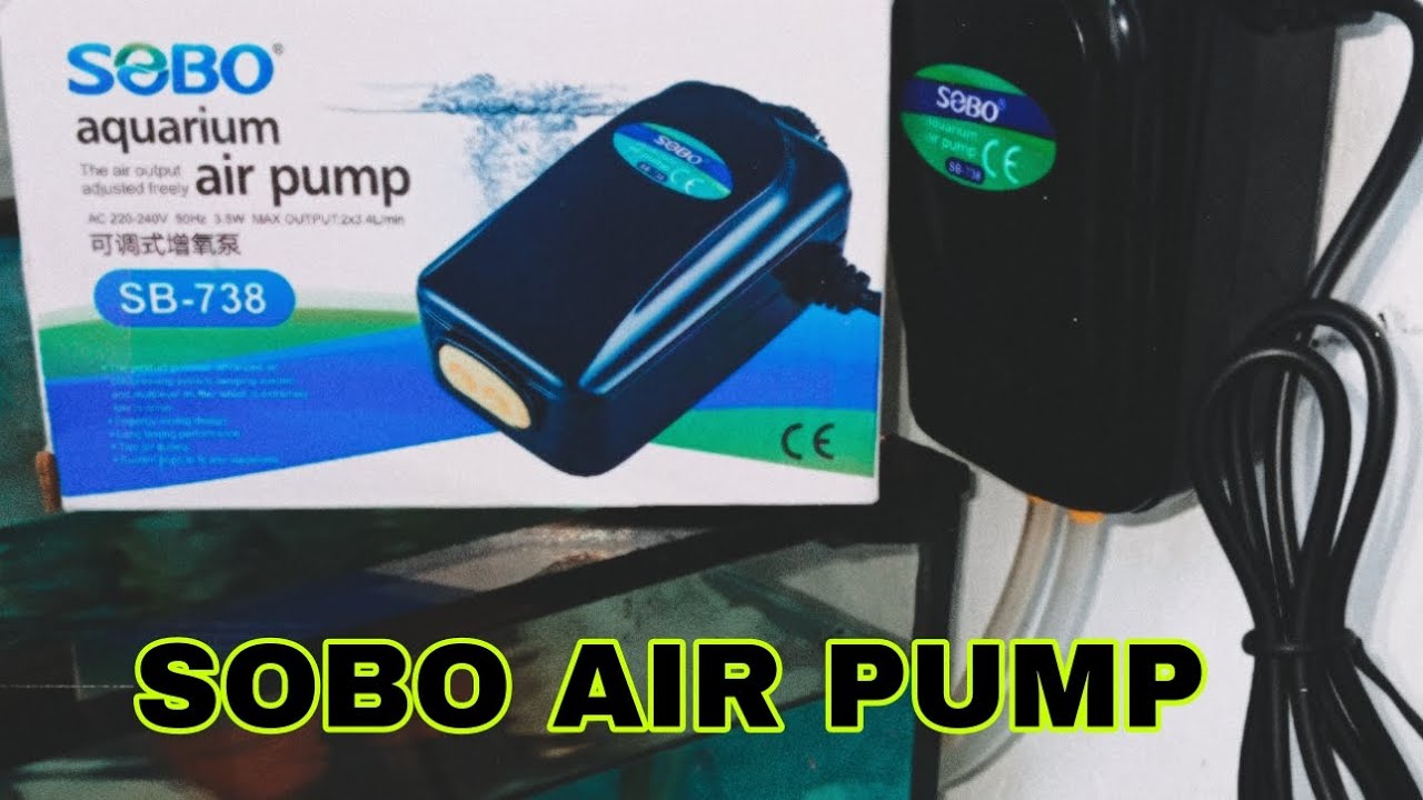 SOBO AQUARIUM AIR PUMP SB-738 3W | UNBOXING AND REVIEW - YouTube