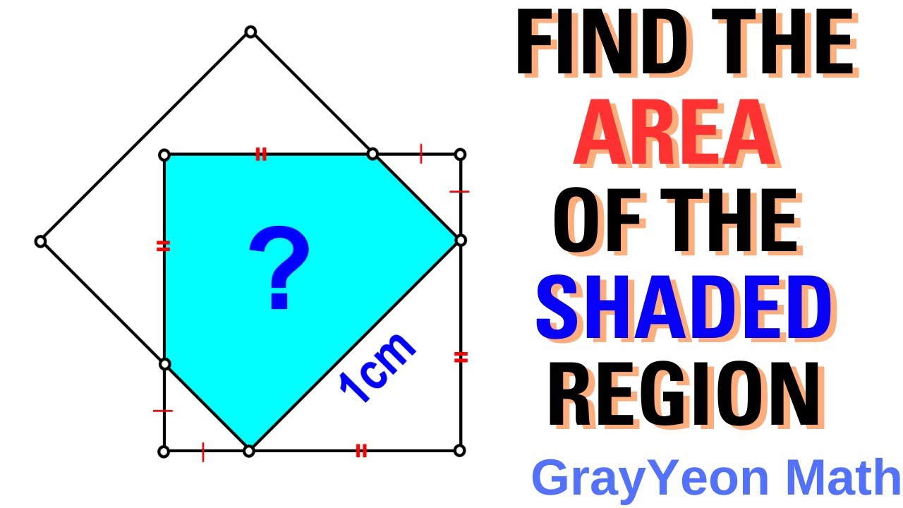 Find the area of the blue region Important Geometry skills explained # ...