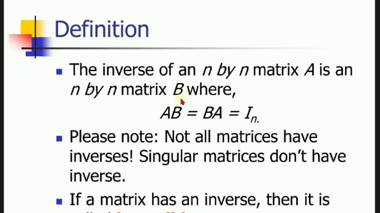12TH MATHS/INVERSE OF MATRIX EXPLAIN/UNIT:1. APPLICATIONS OF MATRICES ...