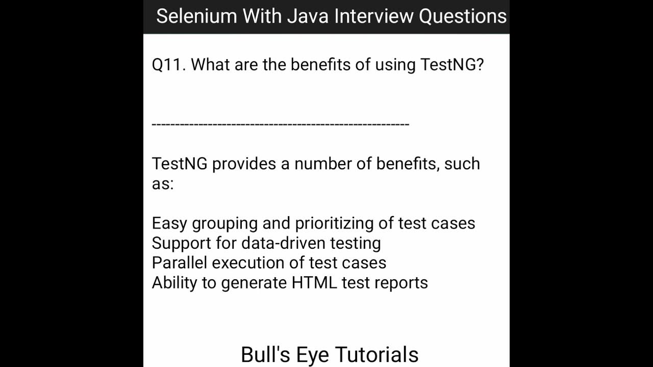 What Are The Benefits Of Using Testng Selenium With Java Shorts Automationtesting Java