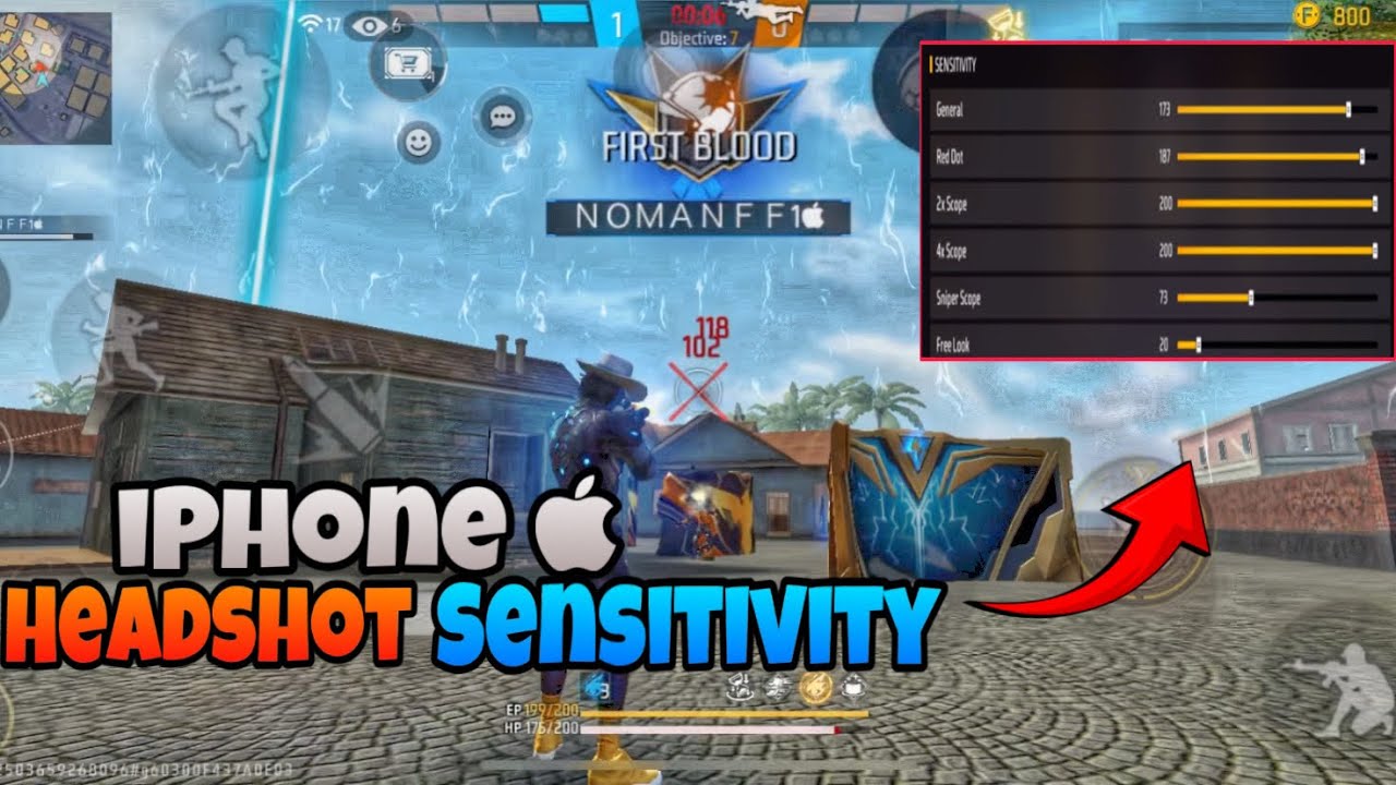 iPhone headshot sensitivity 🚀 | iPhone best sensitivity setting ⚙️ | 95 ...
