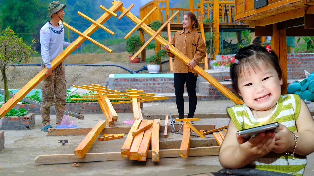 Build power poles, access roads to the farm, paint colors and swings ...