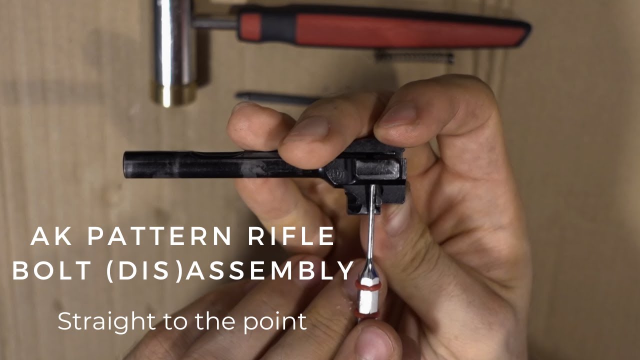 AK pattern rifle - Bolt (dis)assembly - Straight to the point - YouTube