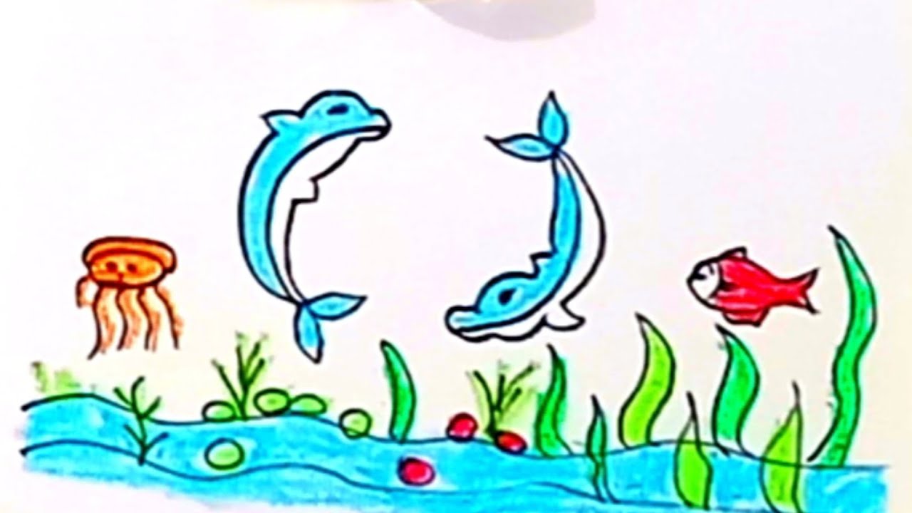 how to draw color fish drawing morgina drawing - YouTube