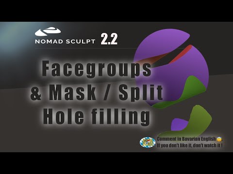 Nomad Sculpt - Facegroups - Hole filling settings for mask split - Split Tool (V2.2 - 28.6.2025)