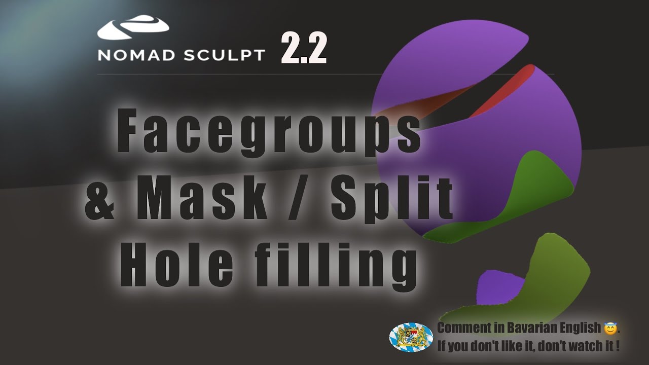 Nomad Sculpt - Facegroups - Hole filling settings for mask split ...