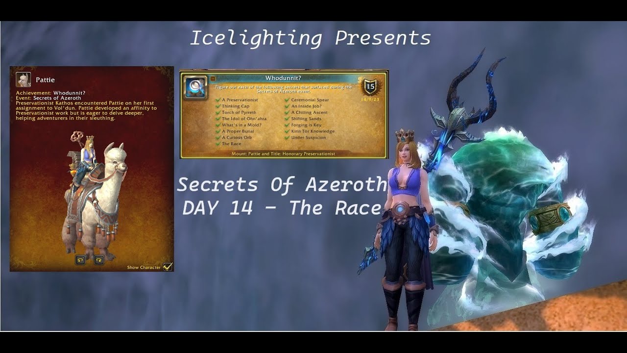 Secrets Of Azeroth - DAY 14 - The Race - Whodunnit - Pattie Mount ...